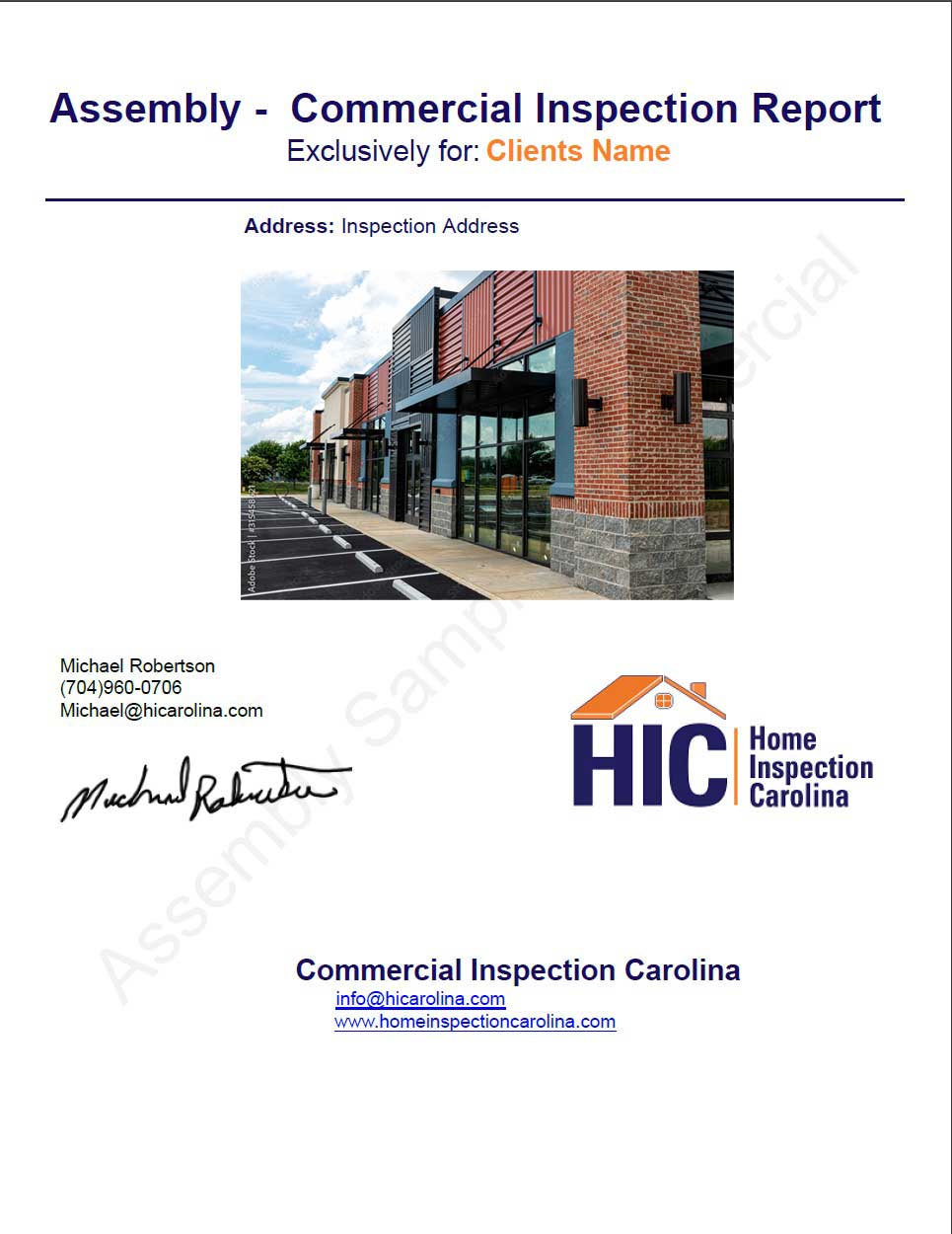 Our Services - Commercial Inspections