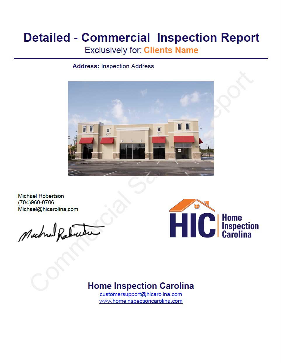 Our Services - Commercial Inspections